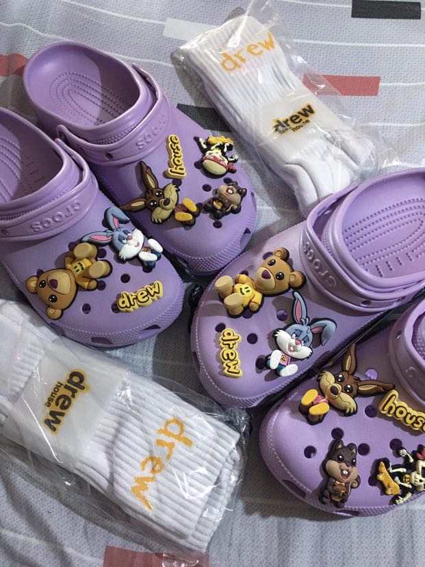 Justin Bieber x Crocs x Drew, Men's Fashion, Footwear, Slippers ...