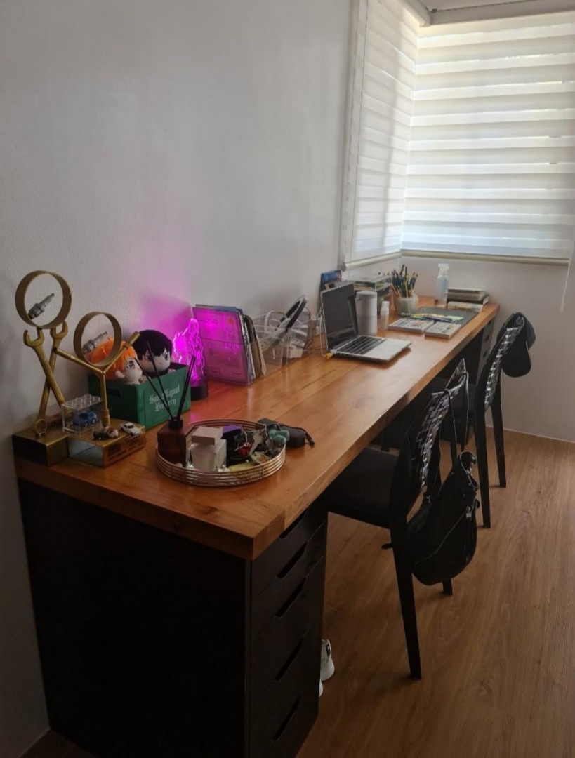 Mahogany table top and alex drawers,computer desk, Furniture & Home ...