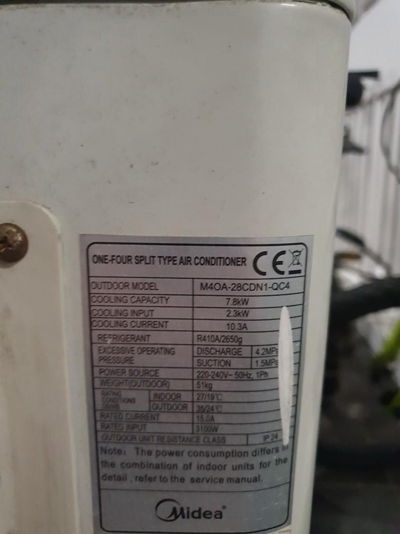 Midea Inverter Aircon Compressor and Blower, TV & Home Appliances, Air ...