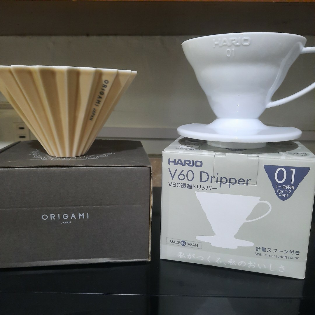 Origami S Dripper with free Hario Plastic V60 01 Dripper, Furniture ...