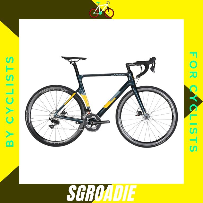 (Rim Brake, DECAF/Shimano 105 Groupset) Java Vesuvio Full Carbon Road ...