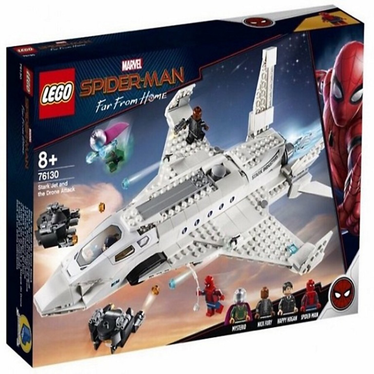Brand New Lego Marvel Spider-Man 76130 Stark Jet and the Drone Attack ...