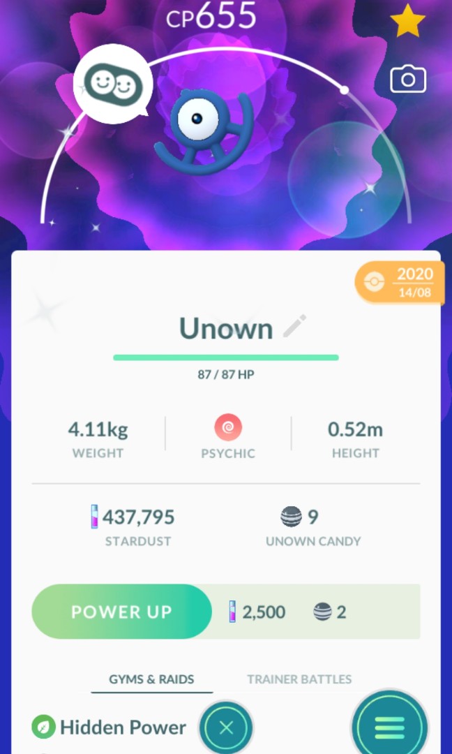 Shiny unown U, Video Gaming, Gaming Accessories, Game Gift Cards ...