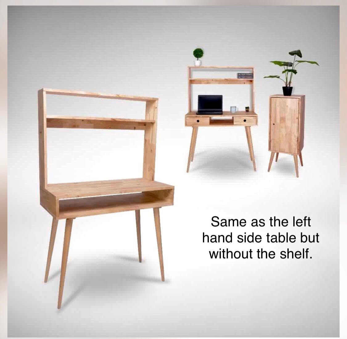 Solid Rubberwood Study Table (Natural Signature collection from Comfort ...