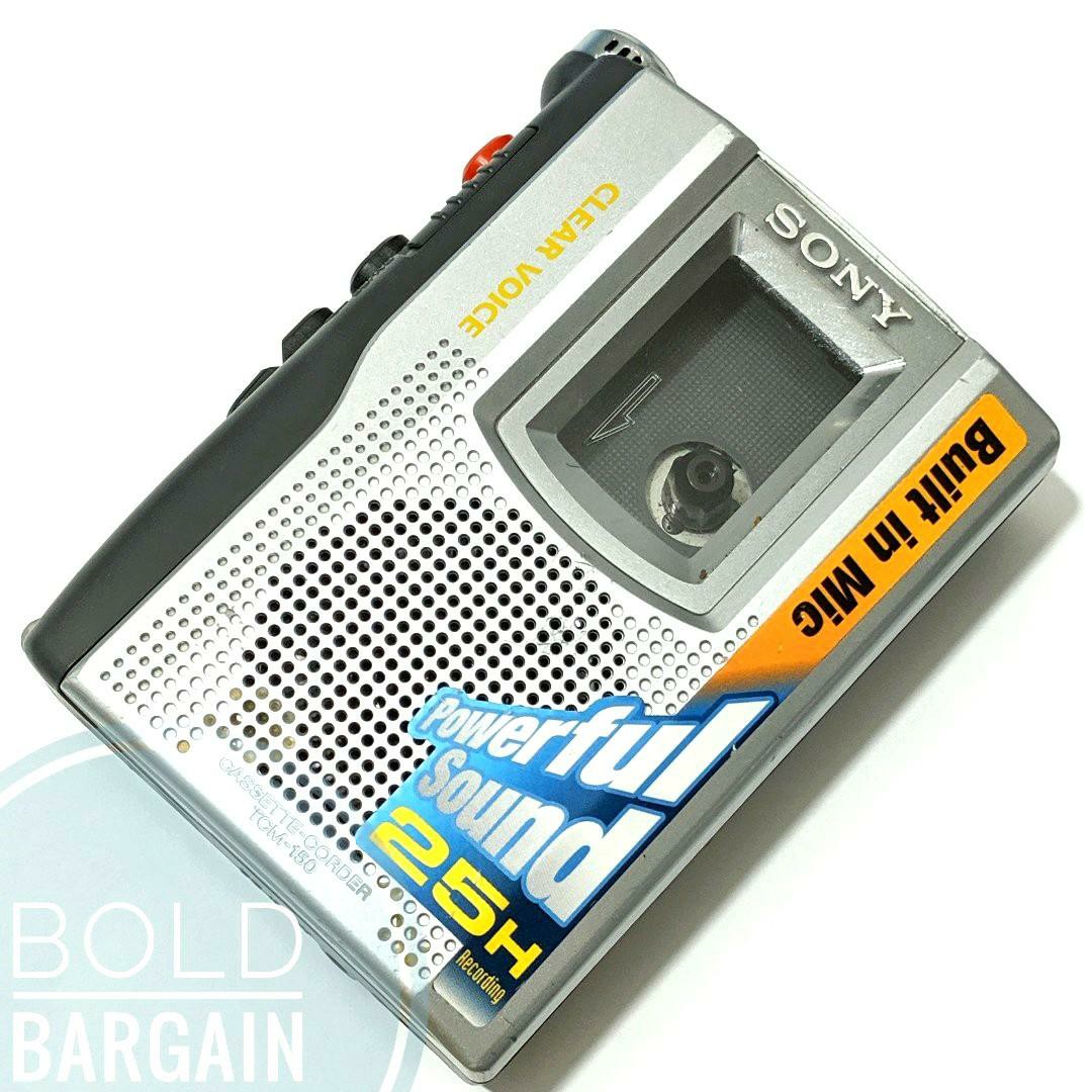 SONY TCM-150 Portable Cassette Player Recorder Walkman Built in Speaker ...
