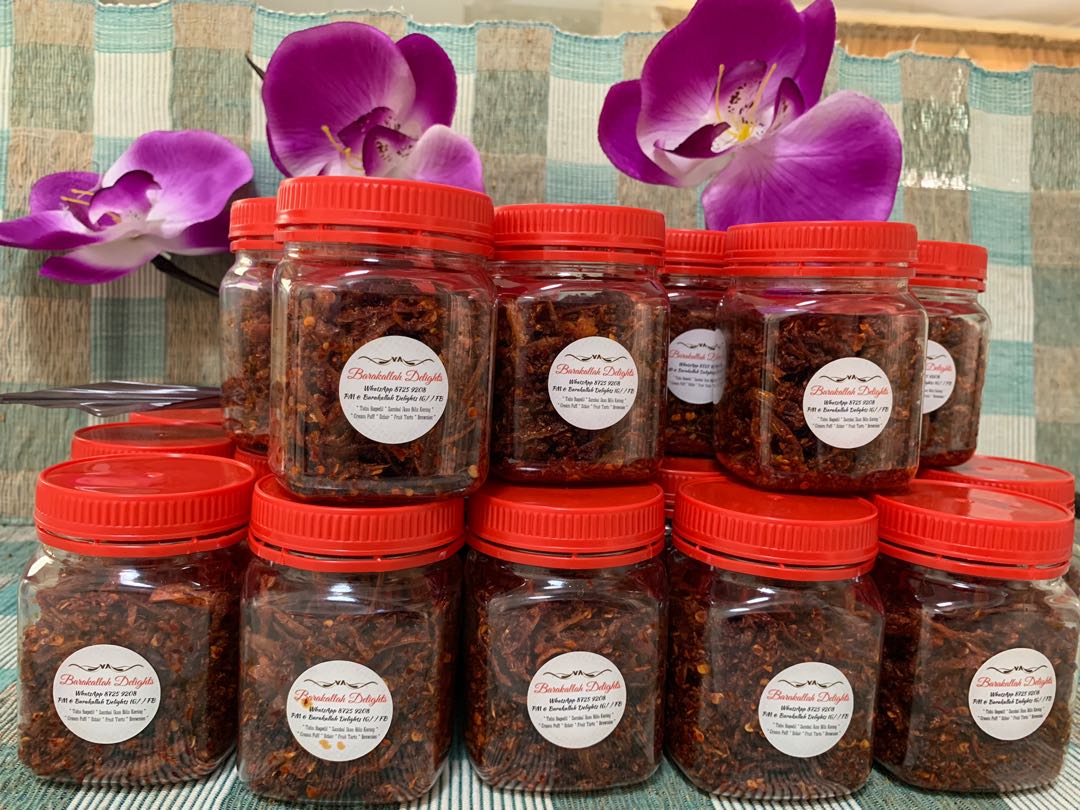 Spicy Sambal Ikan Bilis Kering, Food & Drinks, Packaged & Instant Food on Carousell