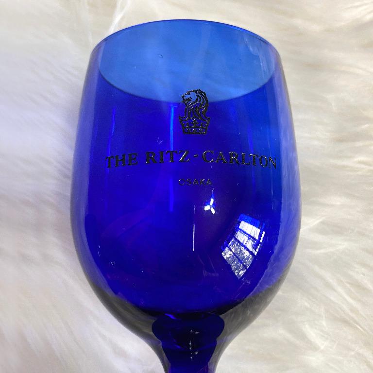The Ritz Carlton Osaka Blue Wine Glass, Furniture & Home Living ...