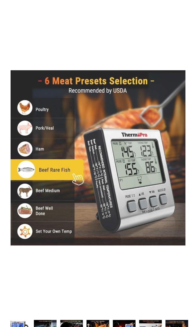 Brand New THERMPRO Cook like a Pro Digital Food Thermometer with dual ...