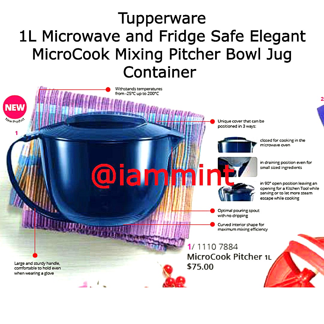 Tupperware 1L Microwavable/ Microwave Safe and Freezer Safe Elegant ...