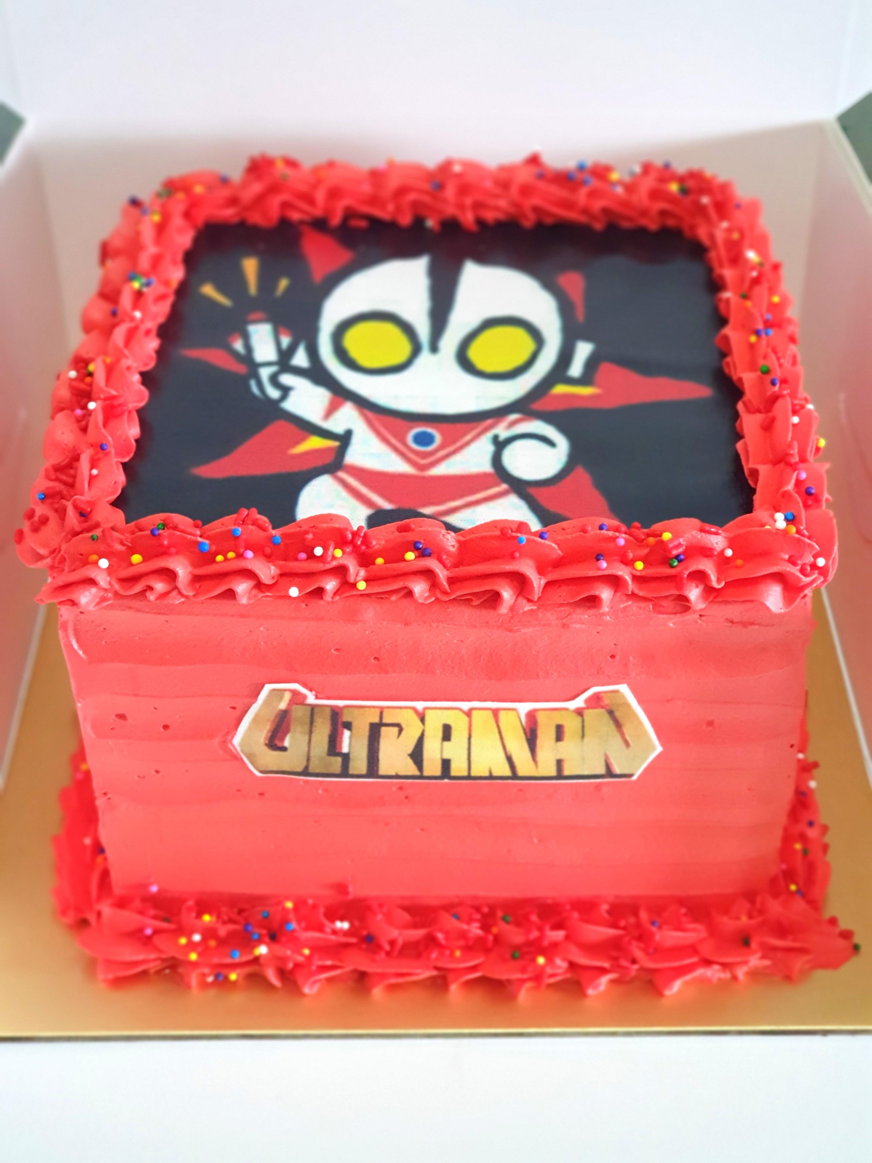 Ultraman Image Print Rainbow Layer Cake, Food & Drinks, Chilled ...