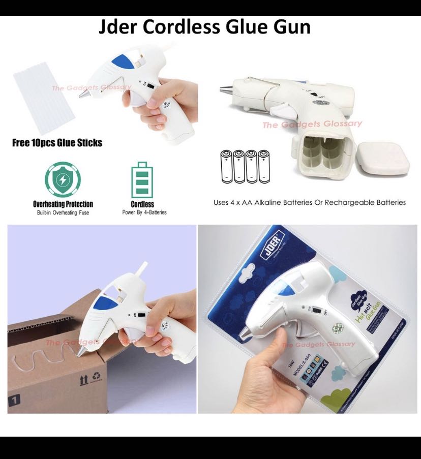 Used Jder Cordless Glie Gun, Furniture & Home Living, Home Improvement ...
