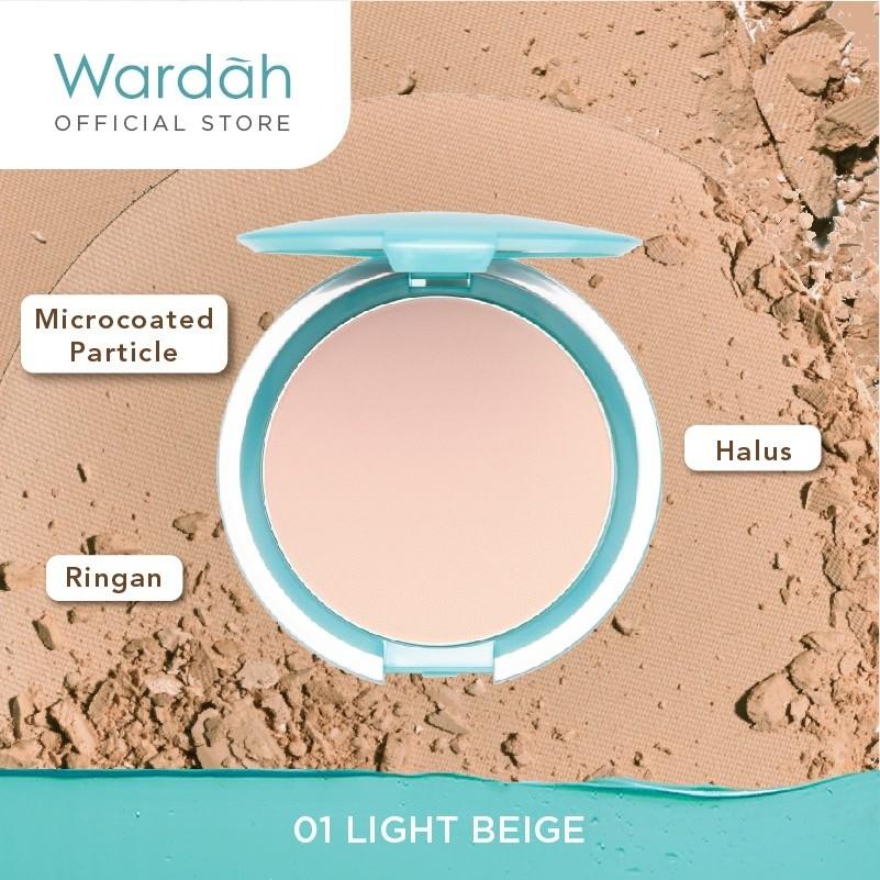 Wardah Compact Powder Light Beige, Kesehatan & Kecantikan, Rias Wajah ...