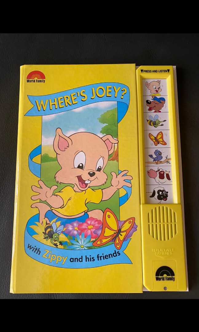 World of disney English Zippy book where's Joey 美語世界發聲書, 興趣及遊戲, 書本 & 文具 ...