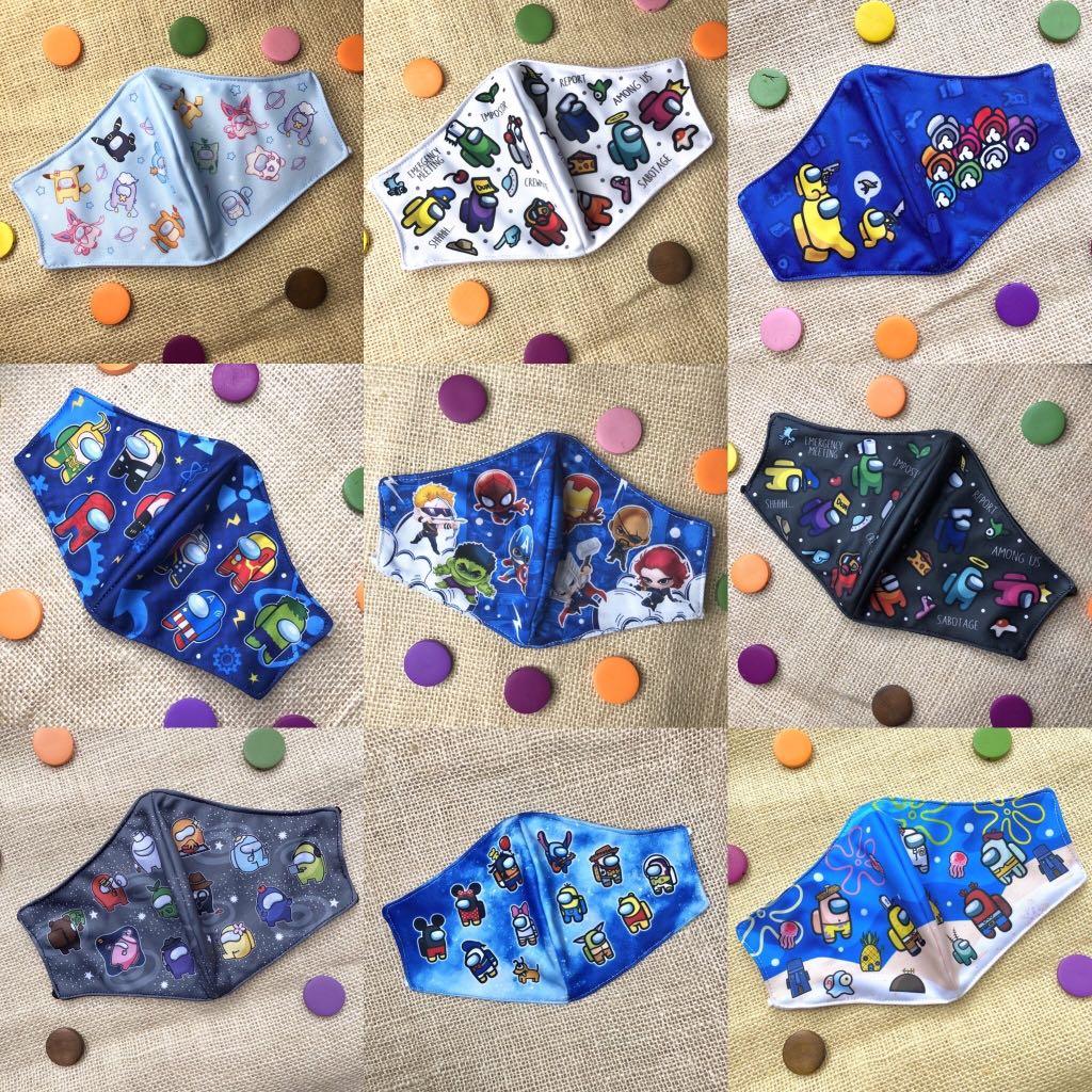 ATTACK ON TITAN AMONG US HARRY POTTER DESIGN MASK, Health & Nutrition ...