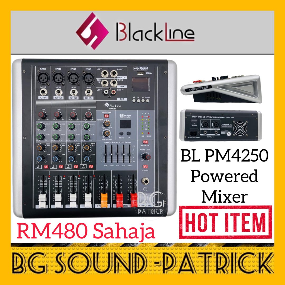 BLACKLINE PM4250 Powermixer, Audio, Other Audio Equipment on Carousell