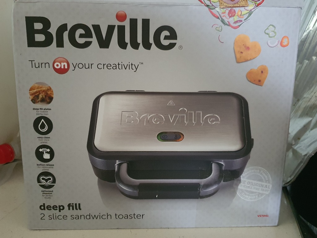 BRANDED Breville VST041 Deep Fill Sandwich Toaster, Stainless Steel ...