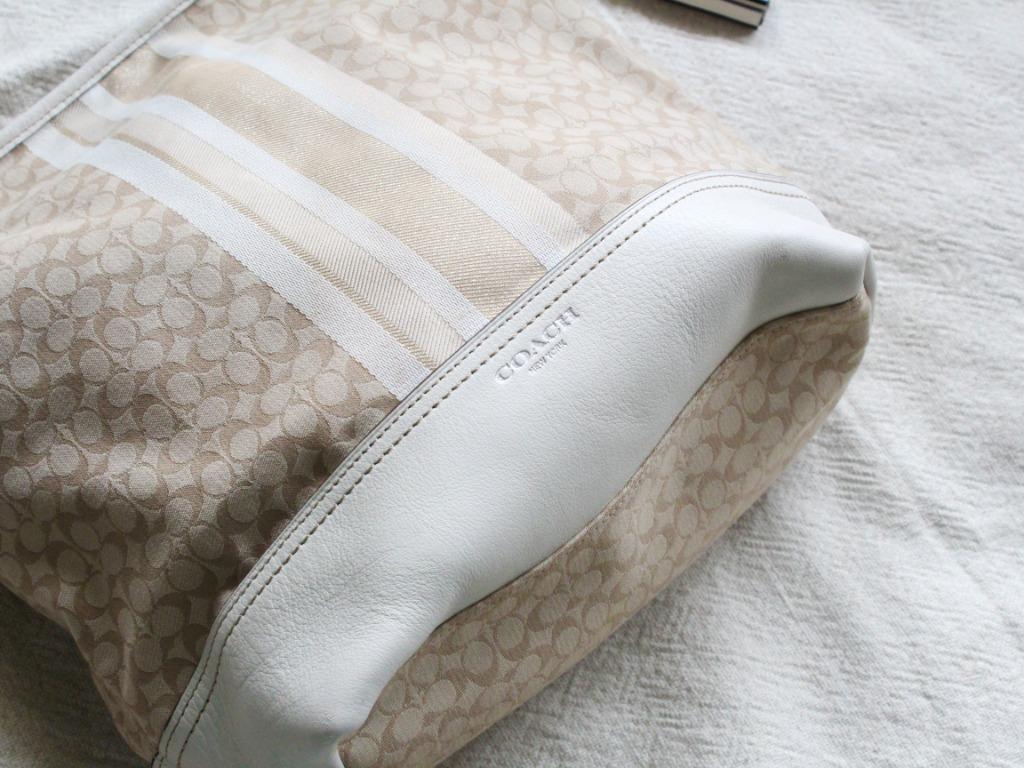 COACH Legacy Signature Stripe Duffle Handbag D1271-19918, Women's ...