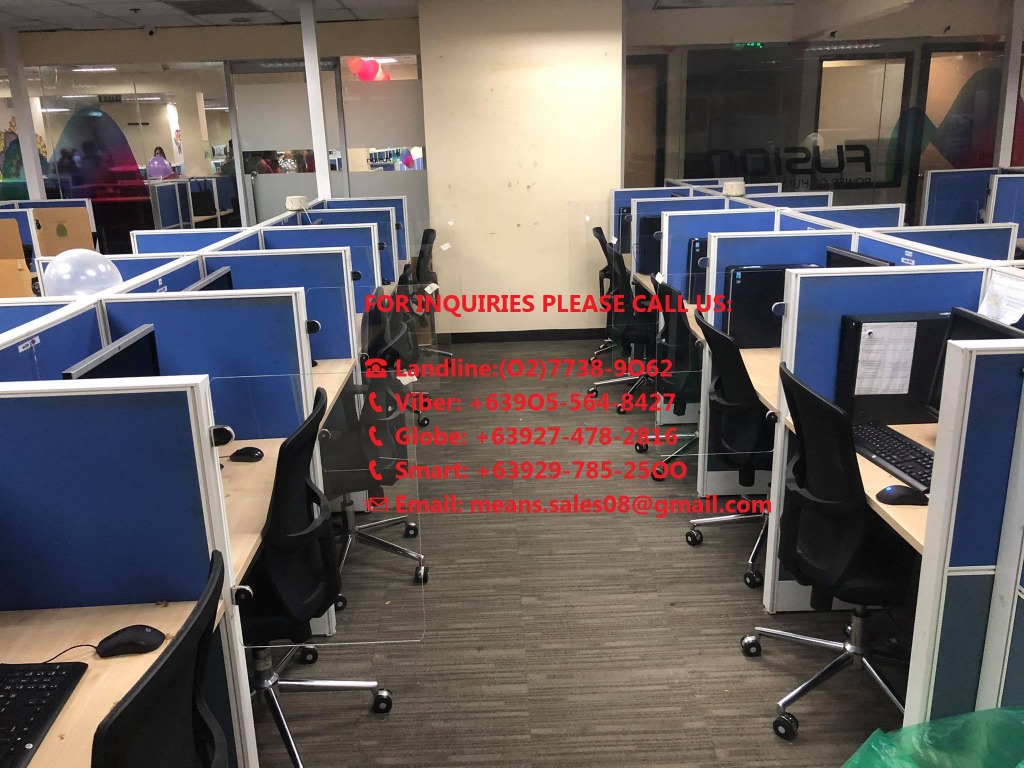 CUBICLE WORKSTATION W/ ACRYLIC OFFICE PARTITIONS, Furniture & Home ...