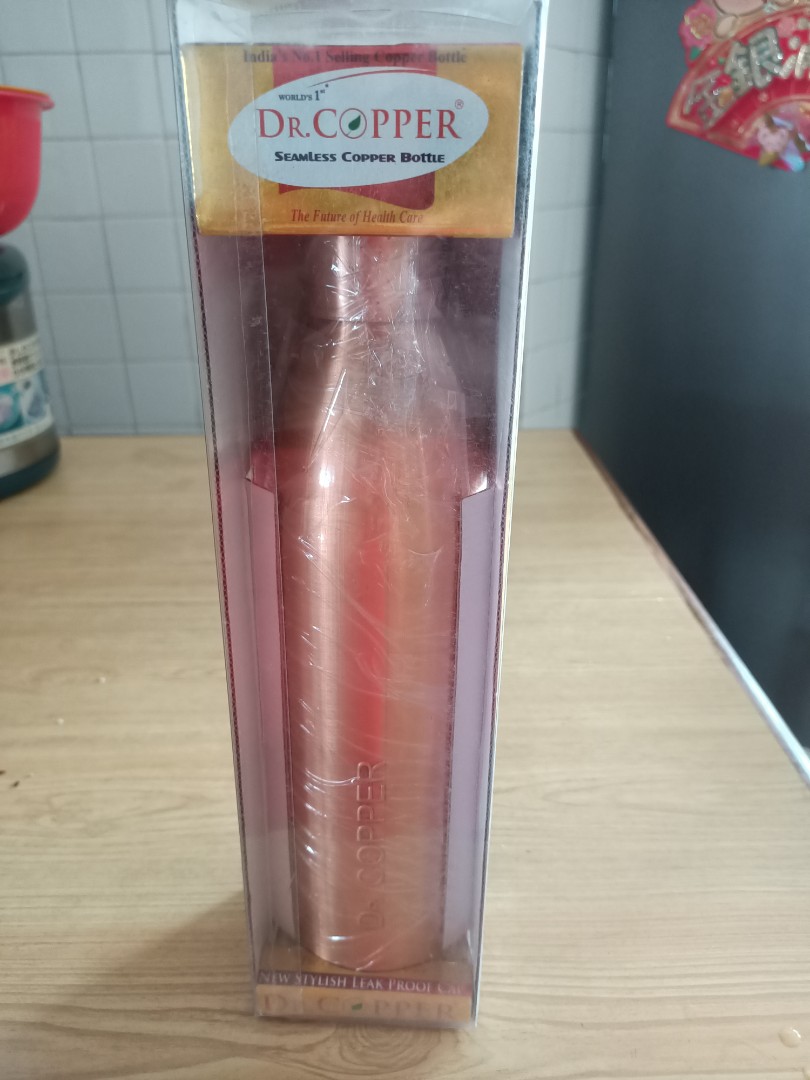 Dr Copper pure copper bottle drink 1L, Furniture & Home Living ...
