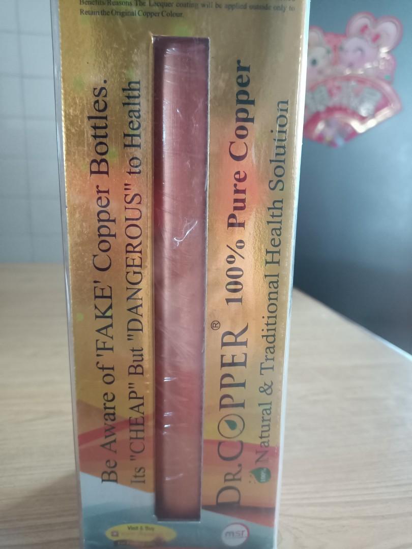 Dr Copper pure copper bottle drink 1L, Furniture & Home Living ...