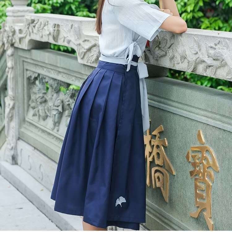 New Modern Hanfu/ Cheongsam blue, Women's Fashion, Muslimah Fashion ...
