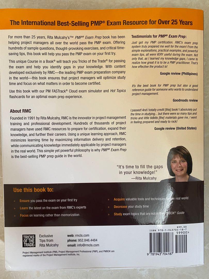 PMP Exam Prep tenth edition 2021 Rita Mulcahy’s, 興趣及遊戲, 書本 & 文具, 書本及雜誌 ...