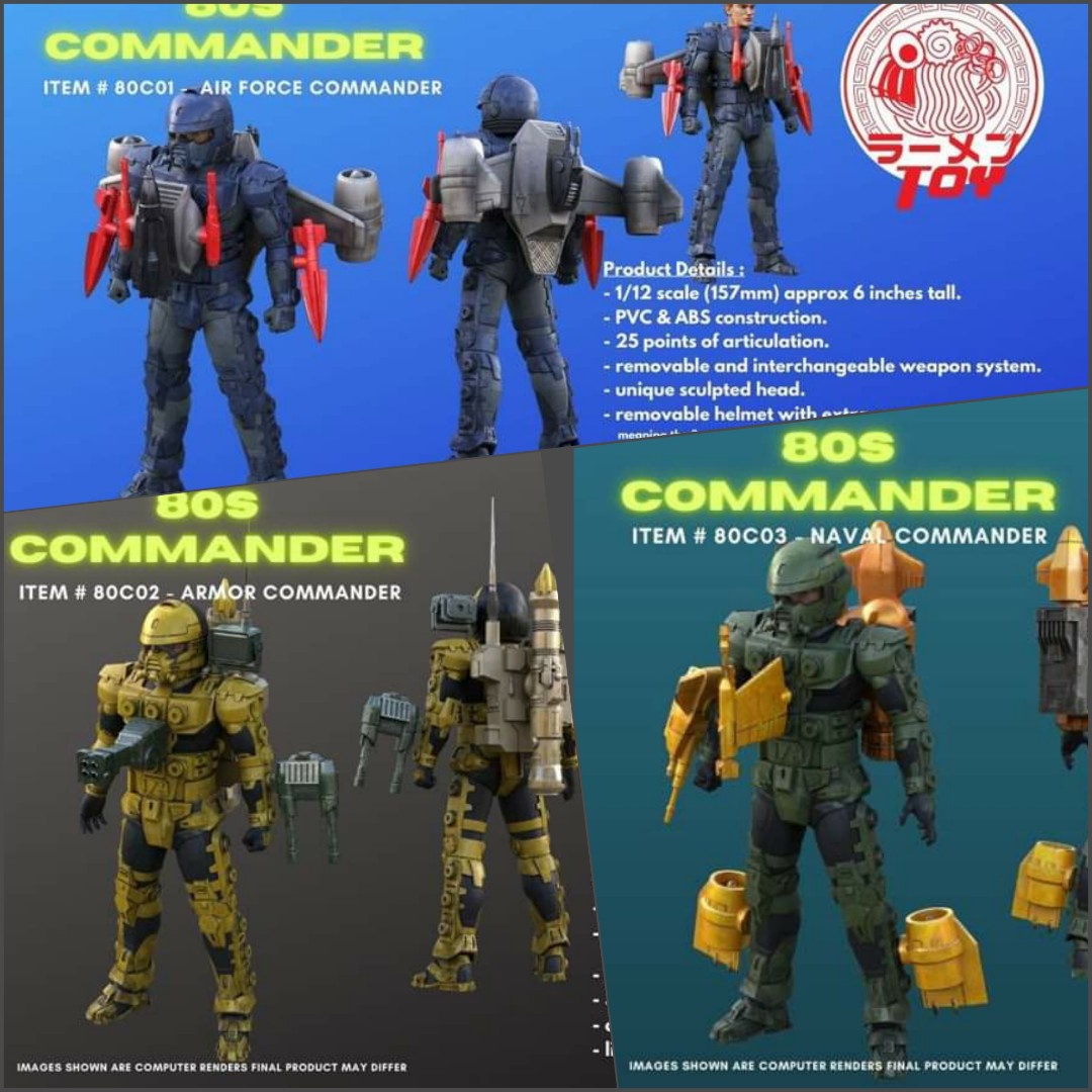 Ramen Toy 80C01 - 80s Commander - Air Force Commander 80C02 Armor ...