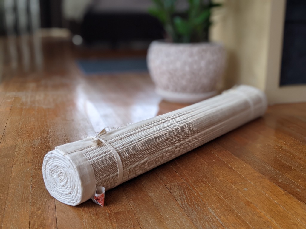 Rare Yoga Mat Made of Organic Sambu Straw and Jute, Sports Equipment ...