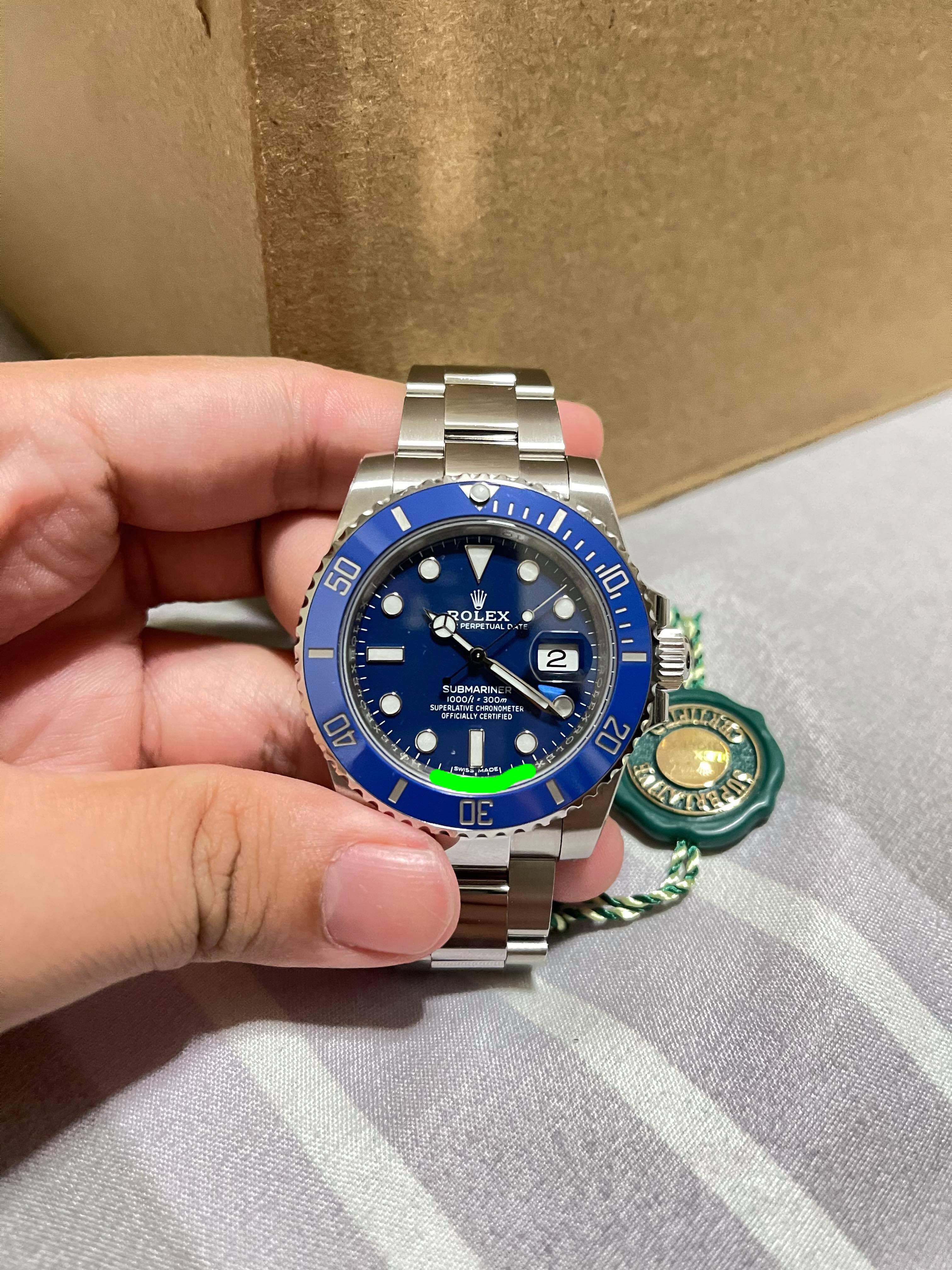 Rolex Submariner Smurf, Luxury, Watches on Carousell