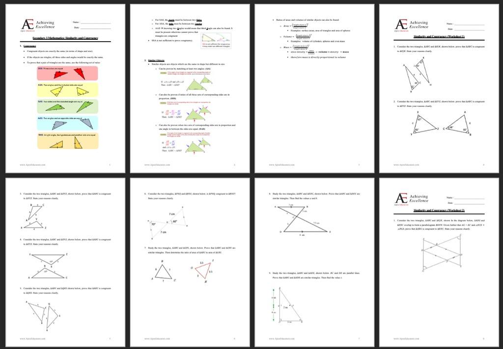 Sec 3 math (Elementary) Topical Notes + Worksheets + Exam questions ...