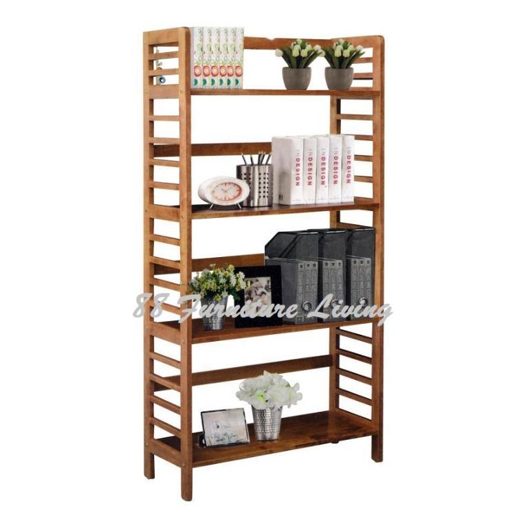 SG88FL Wooden Open Book Rack / Book Shelf, Furniture & Home Living ...