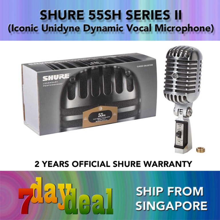 Shure 55SH Series II Iconic Unidyne Dynamic Vocal Microphone (Elvis ...