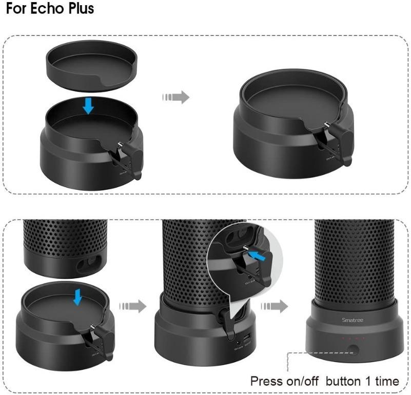 Smatree Portable Battery Base for Amazon Echo (2nd Generation) and Echo ...