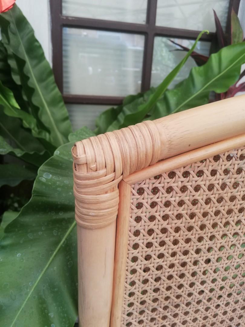 Gorgeous beige solihiya rattan divider panel/ headboard/ backdrop ...
