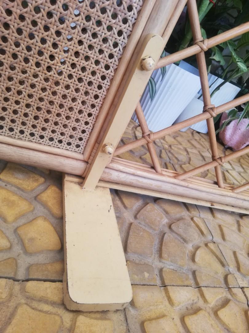 Gorgeous beige solihiya rattan divider panel/ headboard/ backdrop ...