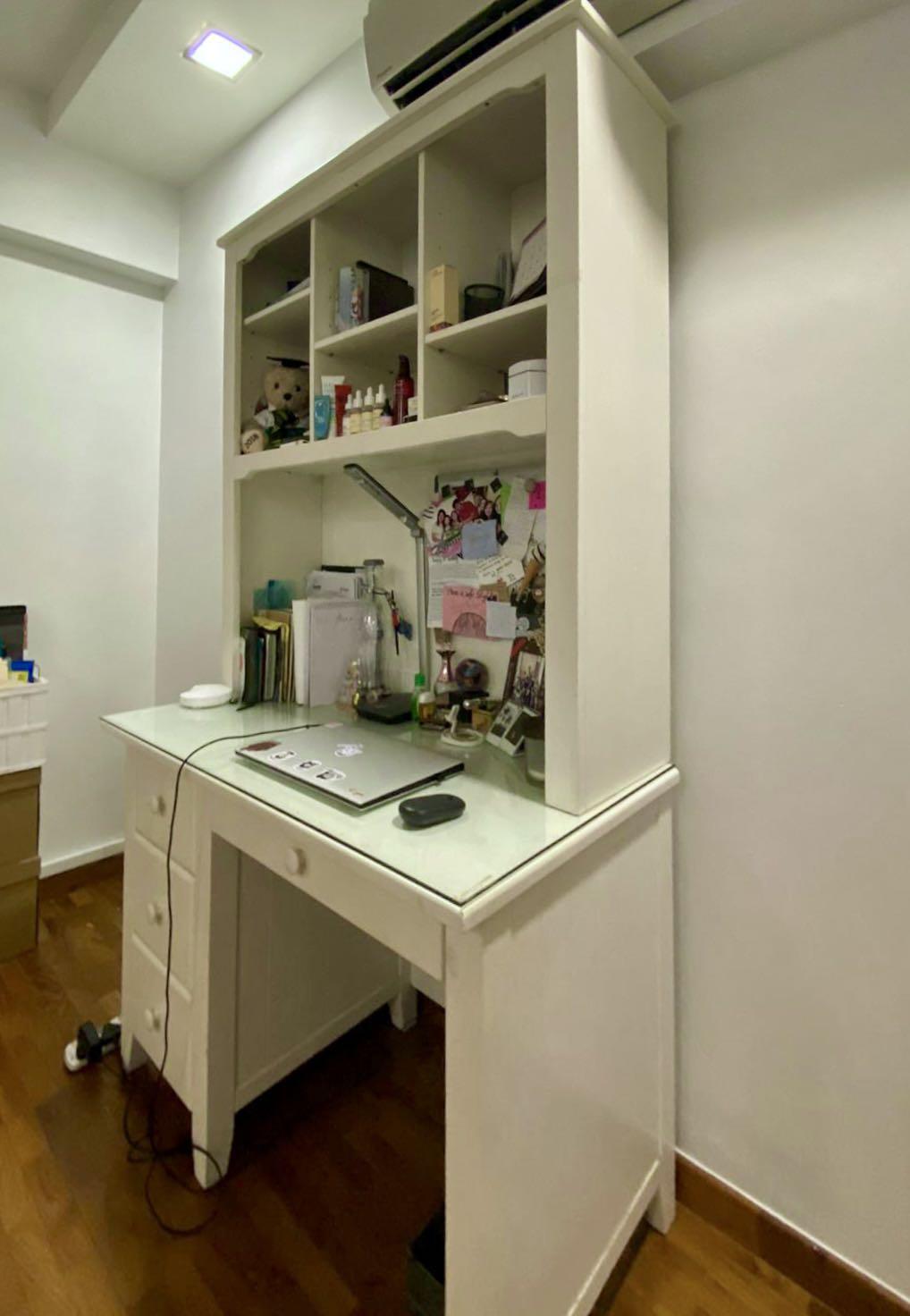 Study Table with open shelvings (removable), Furniture & Home Living ...