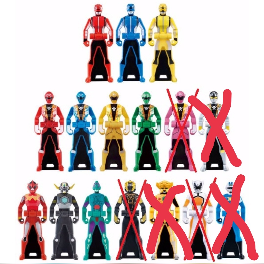 Super Sentai Gokaiger Legend 10 Key Set 01 RARE Special Rangers ...