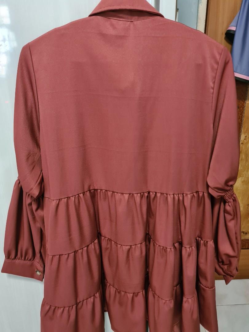Terracotta top, Women's Fashion, Tops, Blouses on Carousell
