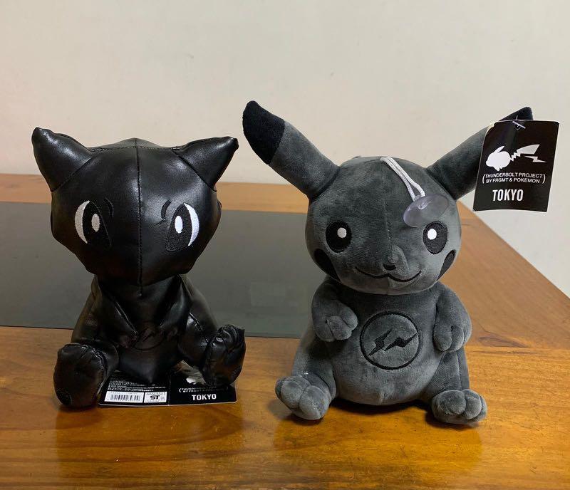 Thunderbolt Project Black Mew Leather Plushie & Pikachu Plushie ...