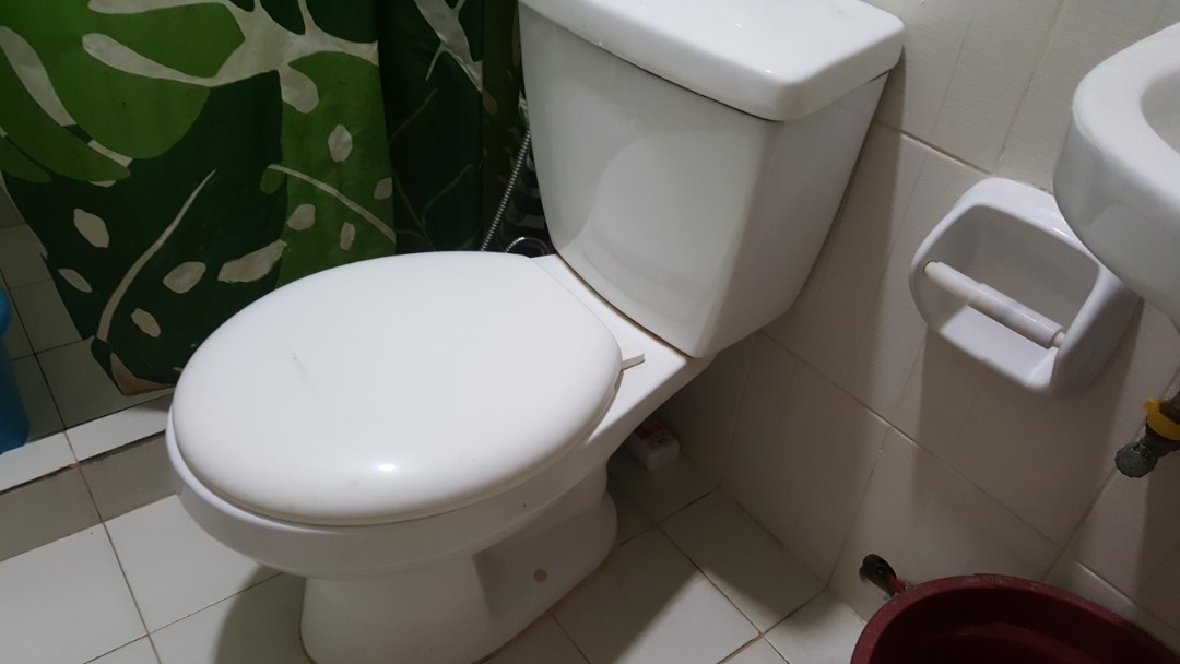 Toilet bowl with toilet sink & tissue holder (set), Furniture & Home ...