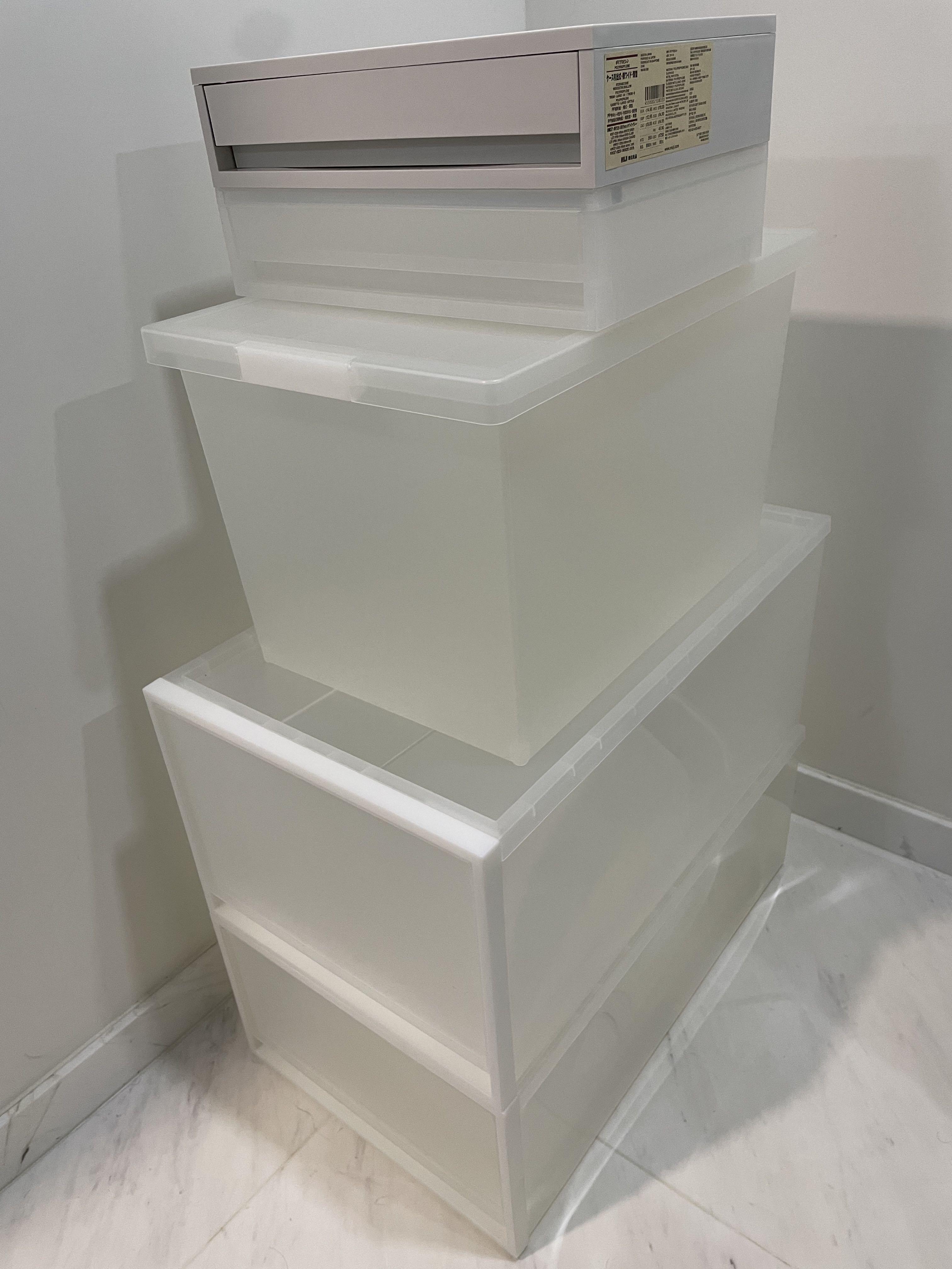 All 11 items; one price - MUJI drawers shelves cabinet + MUJI Boxes ...