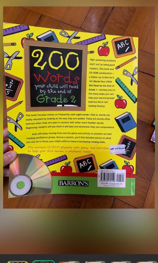 200 English words Grade 2, 興趣及遊戲, 書本 & 文具, 小朋友書 - Carousell