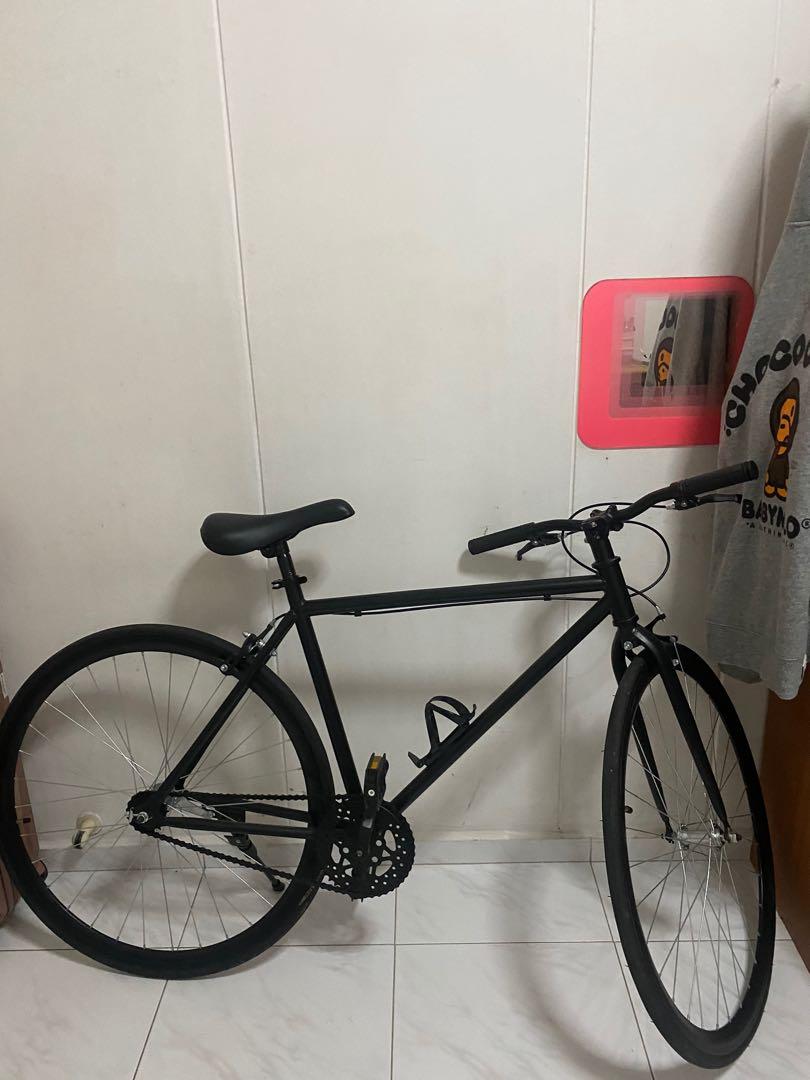 All Black Fixie Bike with brakes, Sports Equipment, Bicycles & Parts ...