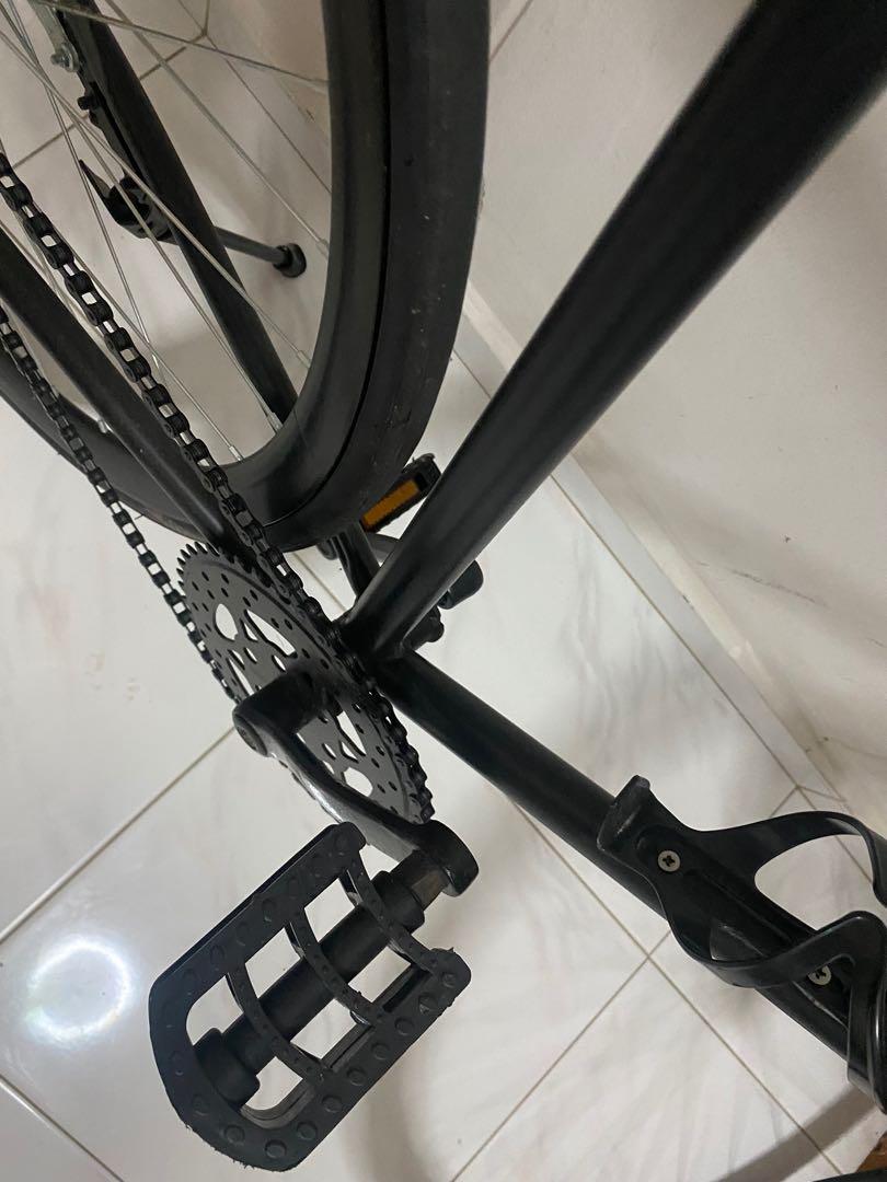 All Black Fixie Bike with brakes, Sports Equipment, Bicycles & Parts ...