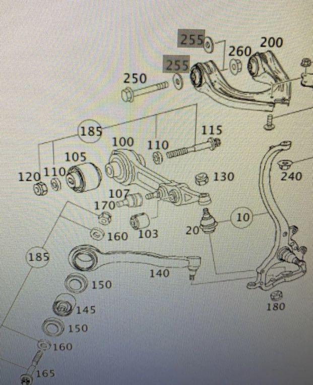 ALL MERCEDES FRONT SUSPENSION ASSEMBLY**Lower Track Control Arm/ Lower ...