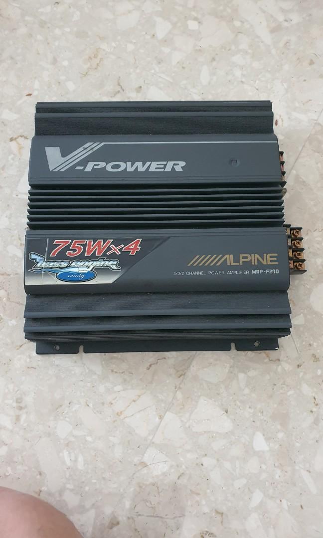 Alpine VPower 4 channel Amp MRP -F200, Car Accessories, Electronics ...
