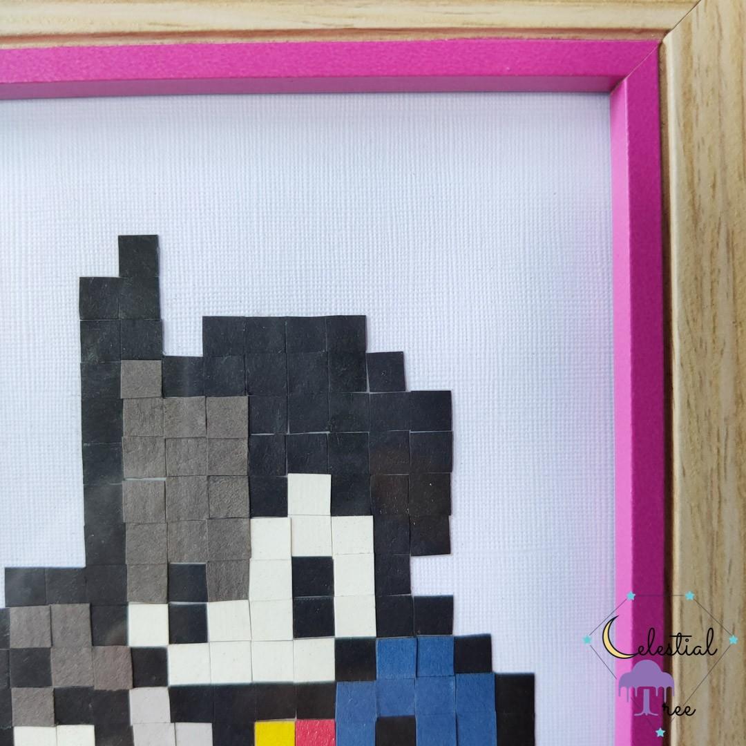 Batman v.s Superman Paper Pixelated Framed Artwork, Hobbies & Toys, Art ...