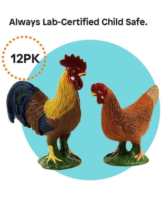 Boley Farm Animal Figurines - 15 Piece Playset of Small Realistic ...