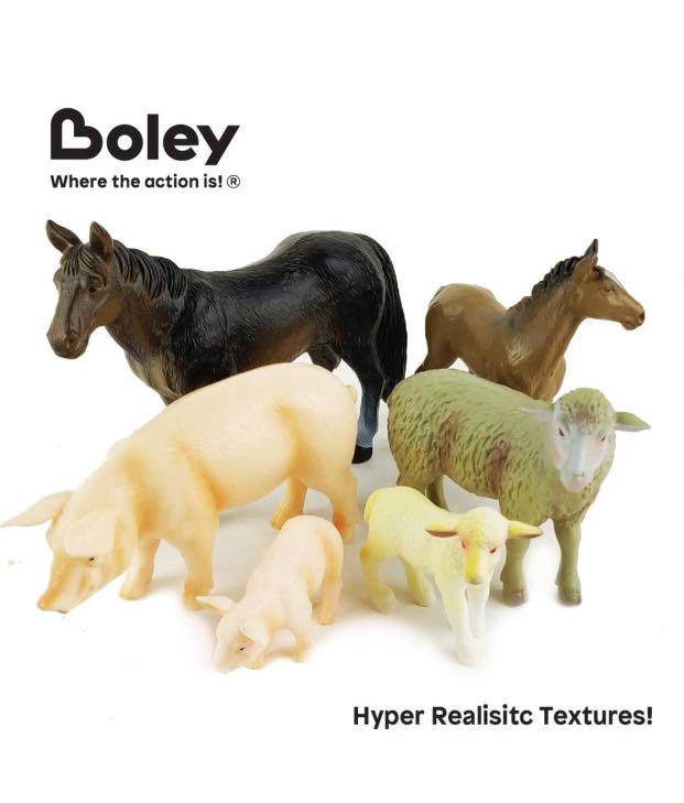 Boley Farm Animal Figurines - 15 Piece Playset of Small Realistic ...