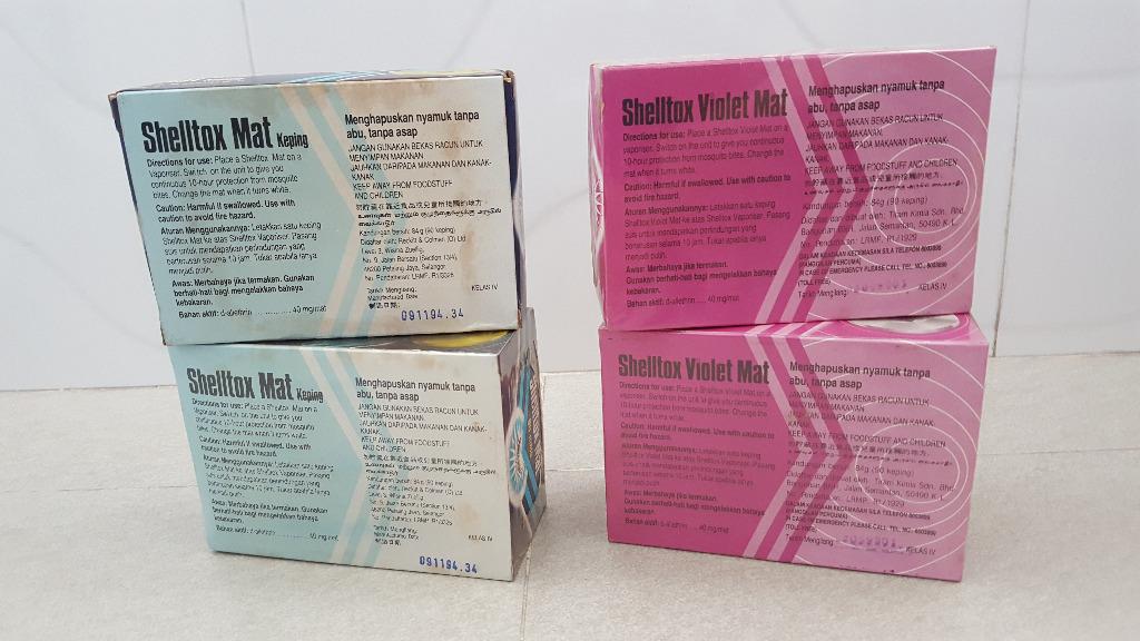 Brand New Shelltox Dengue Mosquito Repellent Mats + Used Electric Mat ...